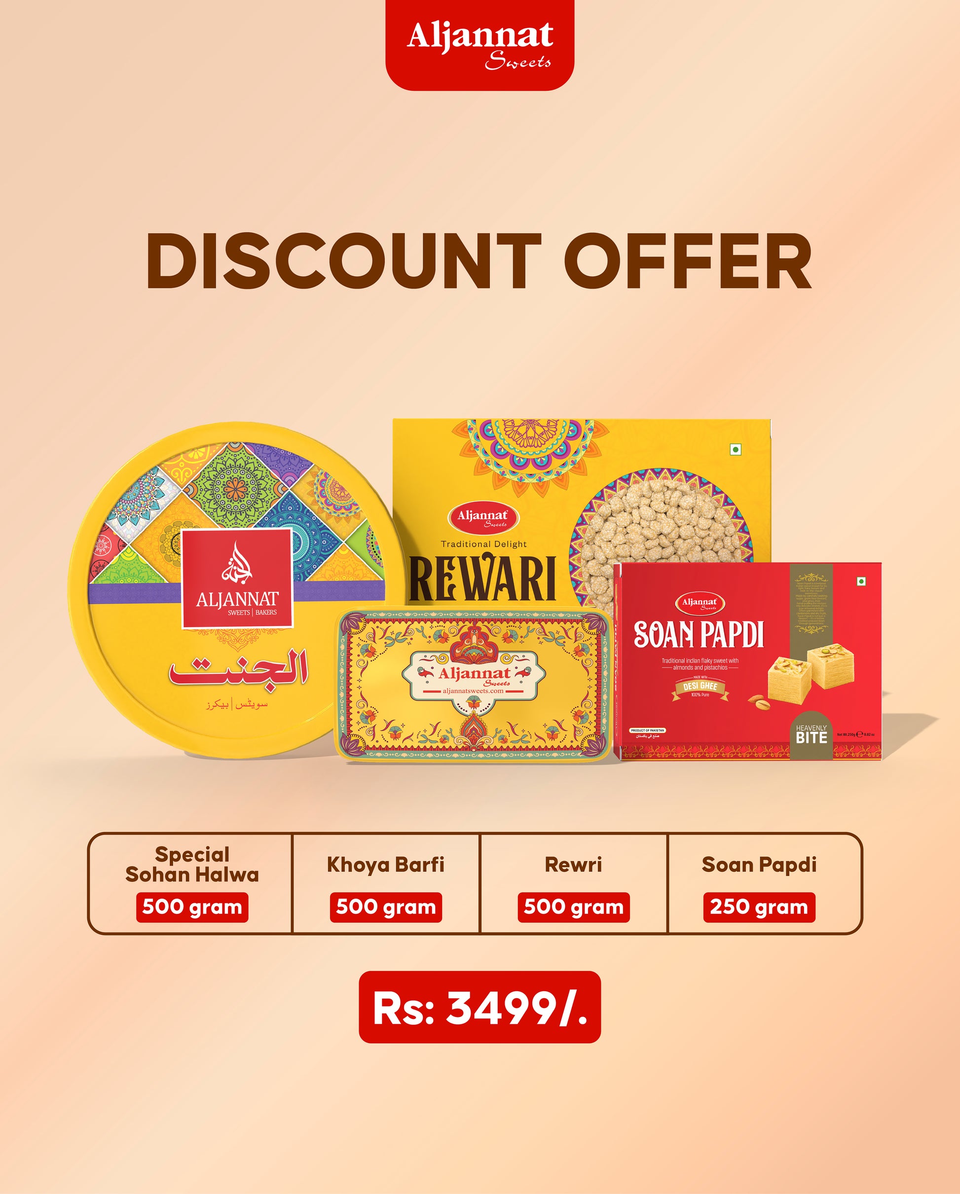 Sohan Halwa | Barfi | Soan Papdi | Rewri (Discount Bundle) – Aljannat ...